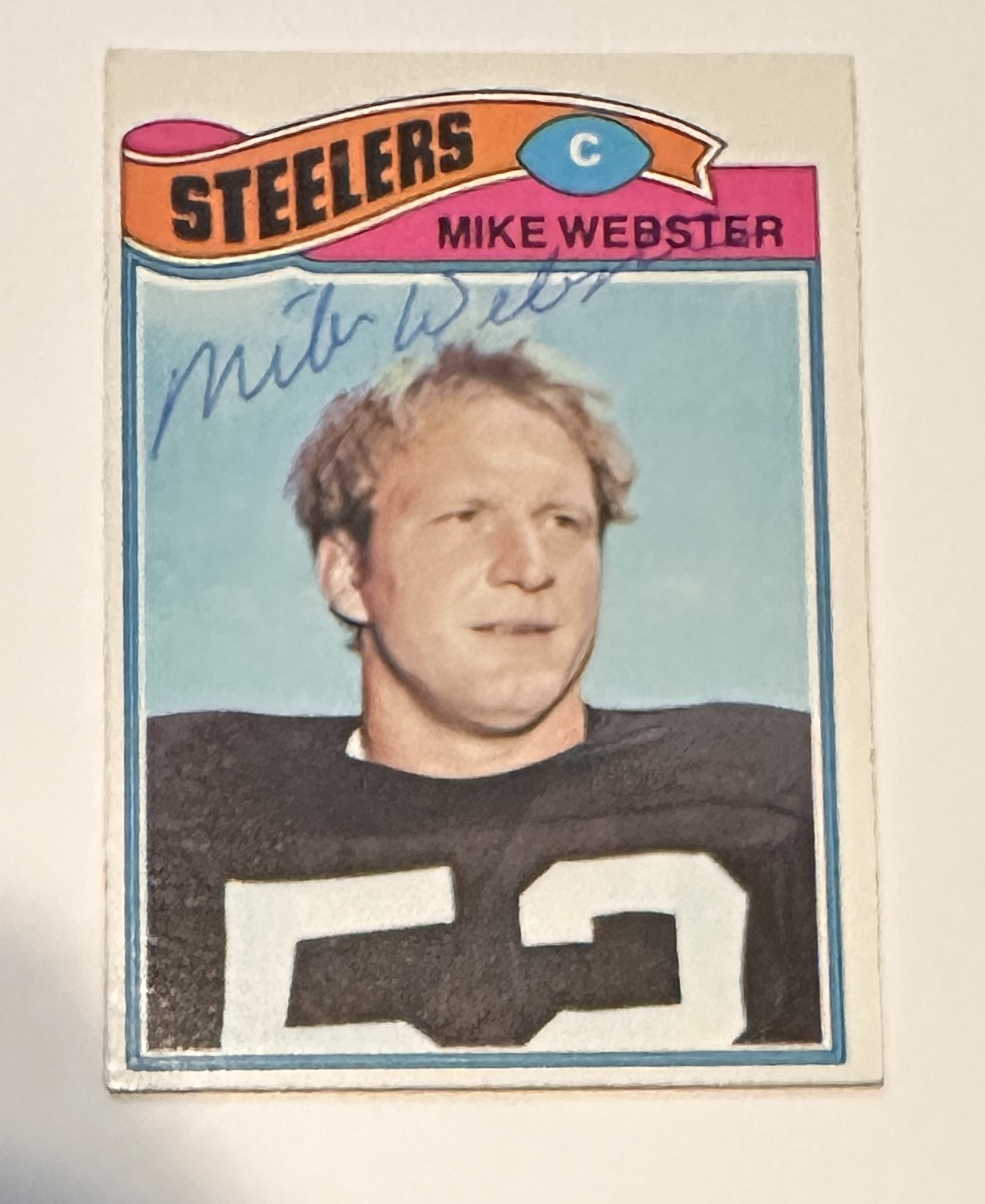 Mike Webster Autographed Card