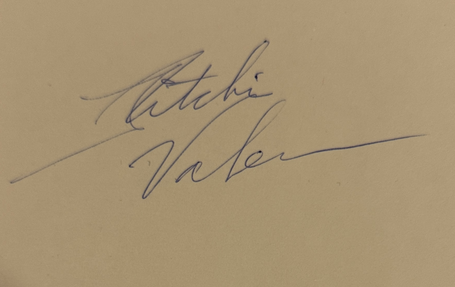 Ritchie Valens Cut Autograph