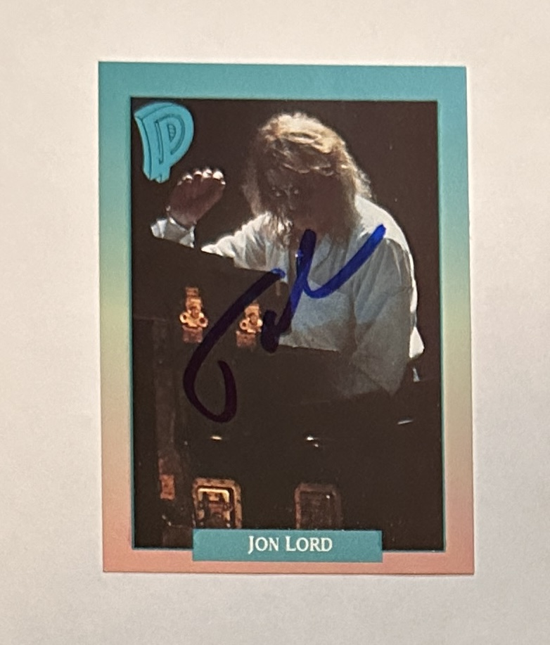 Jon Lord Deep Purple Autographed CARD